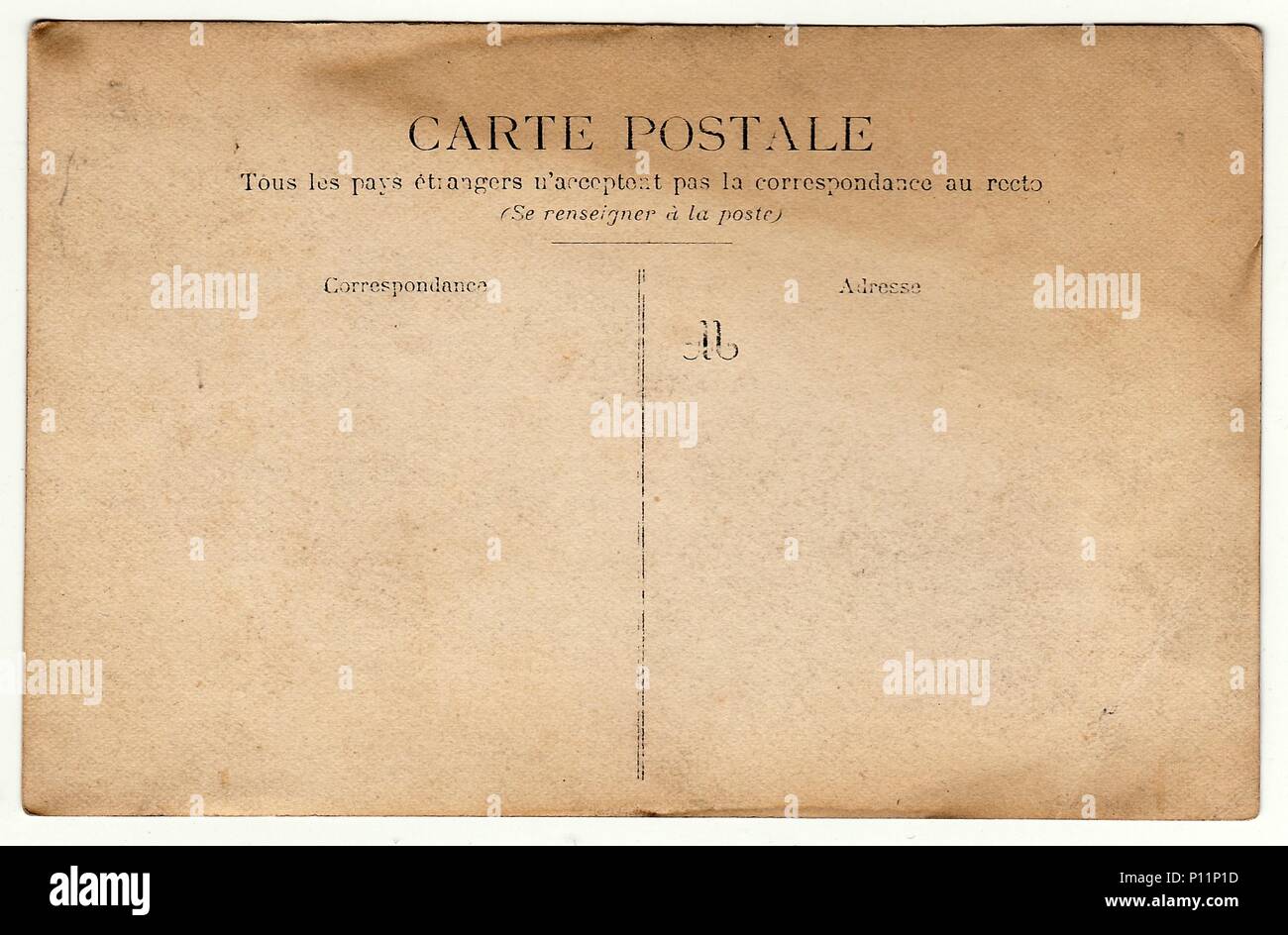 PARIS, FRANCE - CIRCA 1900s: Back of vintage photo, postcard Stock ...