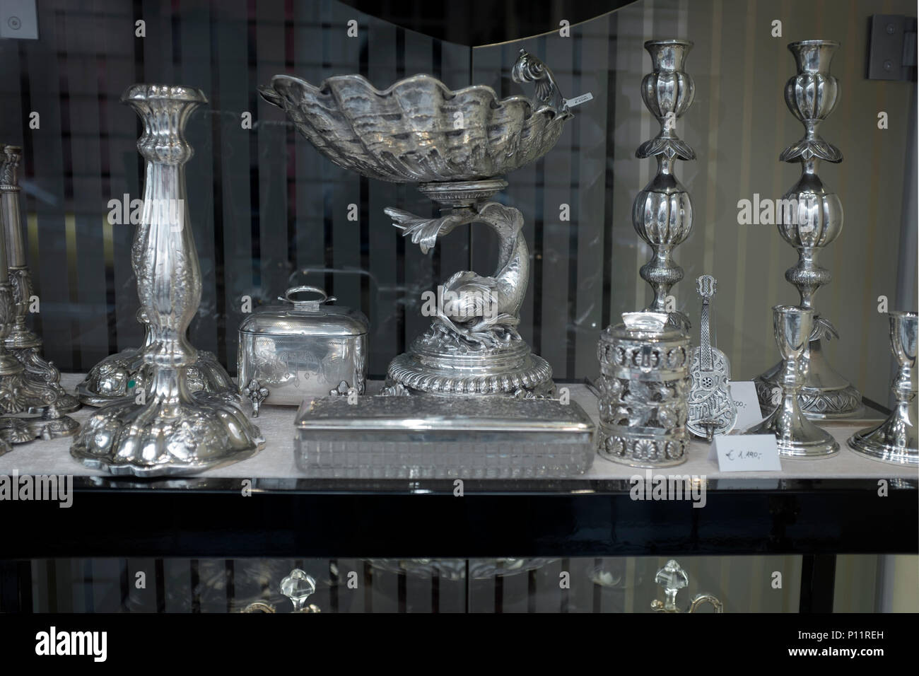 Antique Silver Shop Display Vienna Austria Stock Photo - Alamy