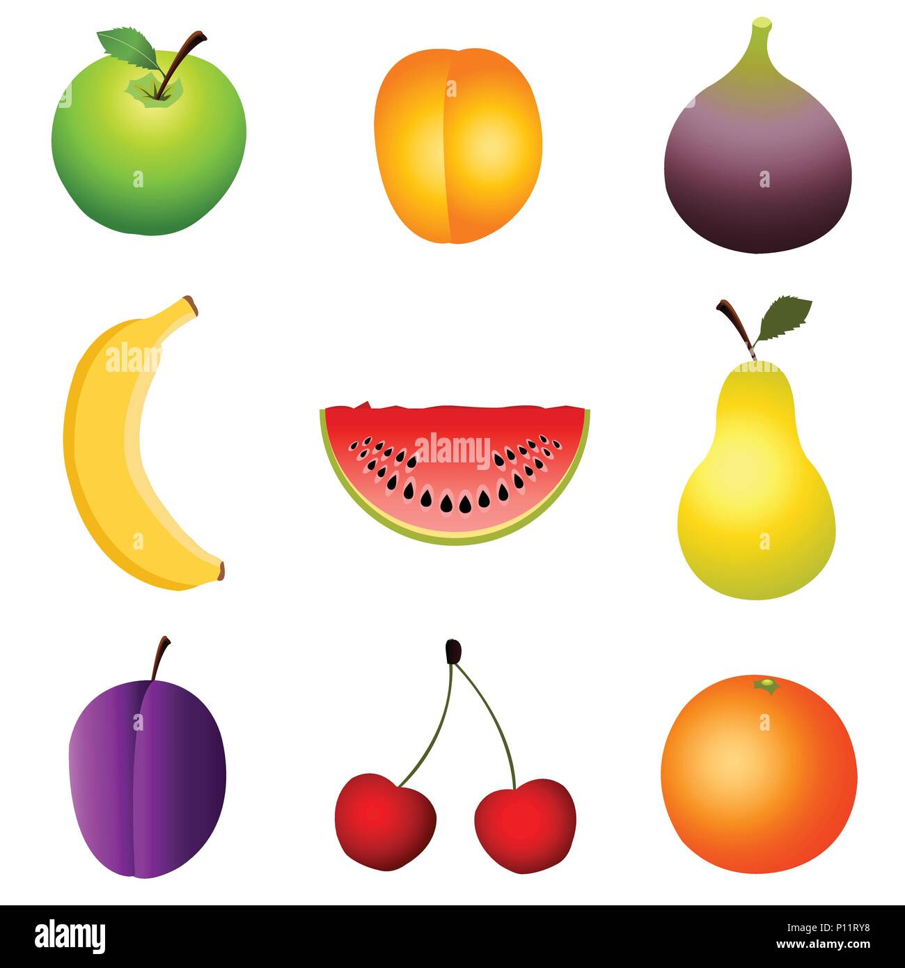 Tropical fruits fresh juice Stock Vector Images - Alamy