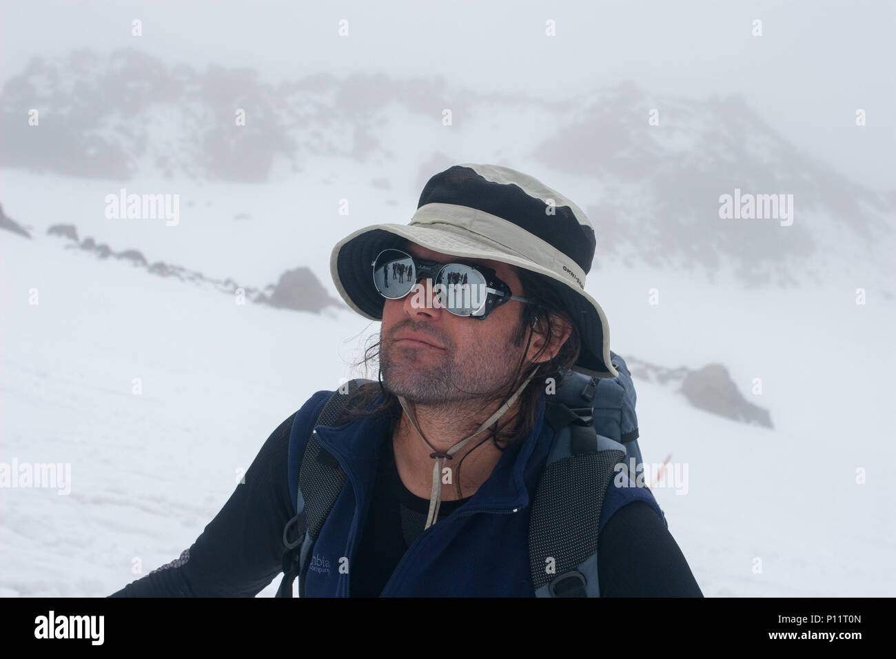 Atanas Georgiev Skatov mountain climber during his preparations for ...
