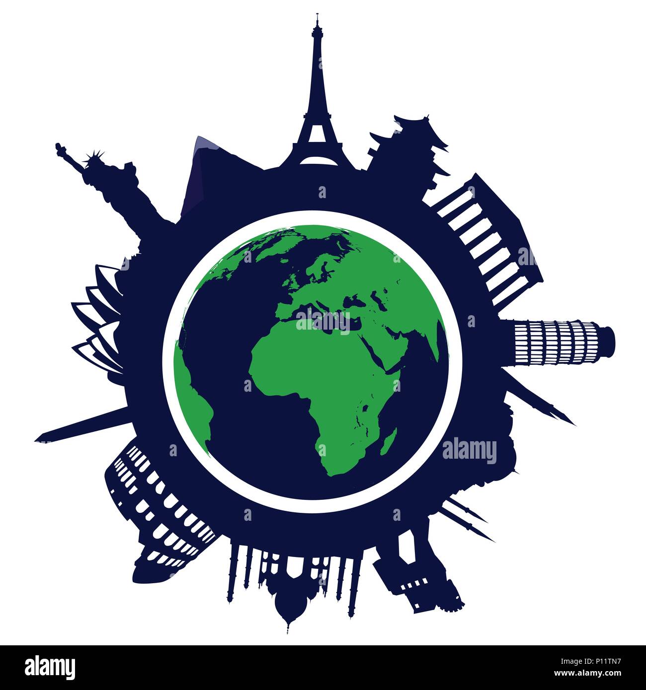 World famous landmarks Stock Vector Image & Art - Alamy