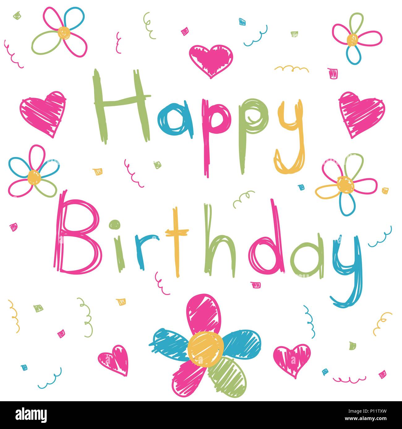 Happy Birthday card Stock Vector Image & Art - Alamy