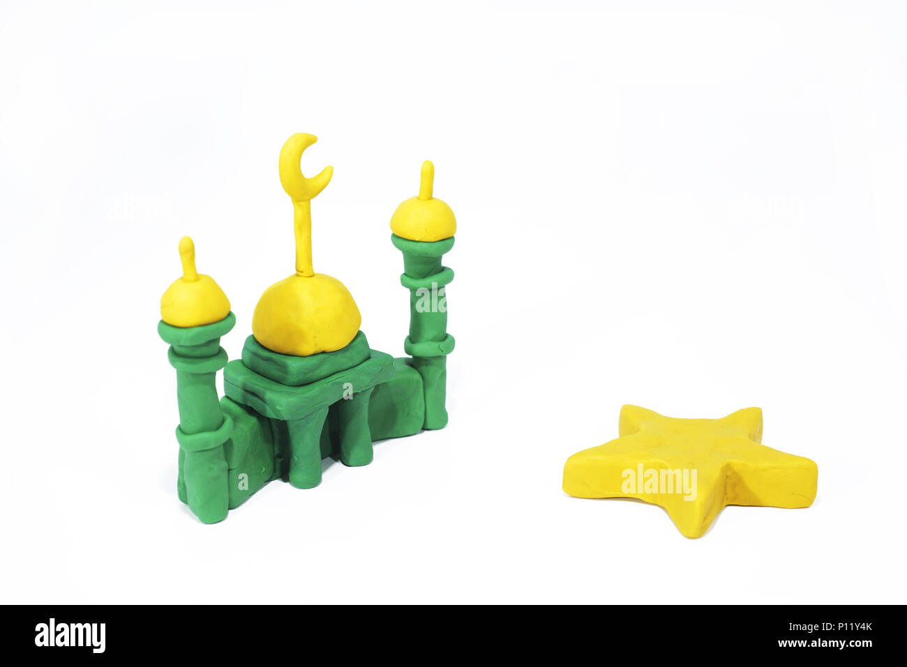 Symbols of Islam. Objects made from Play Clay. Abstract isolated photo ...