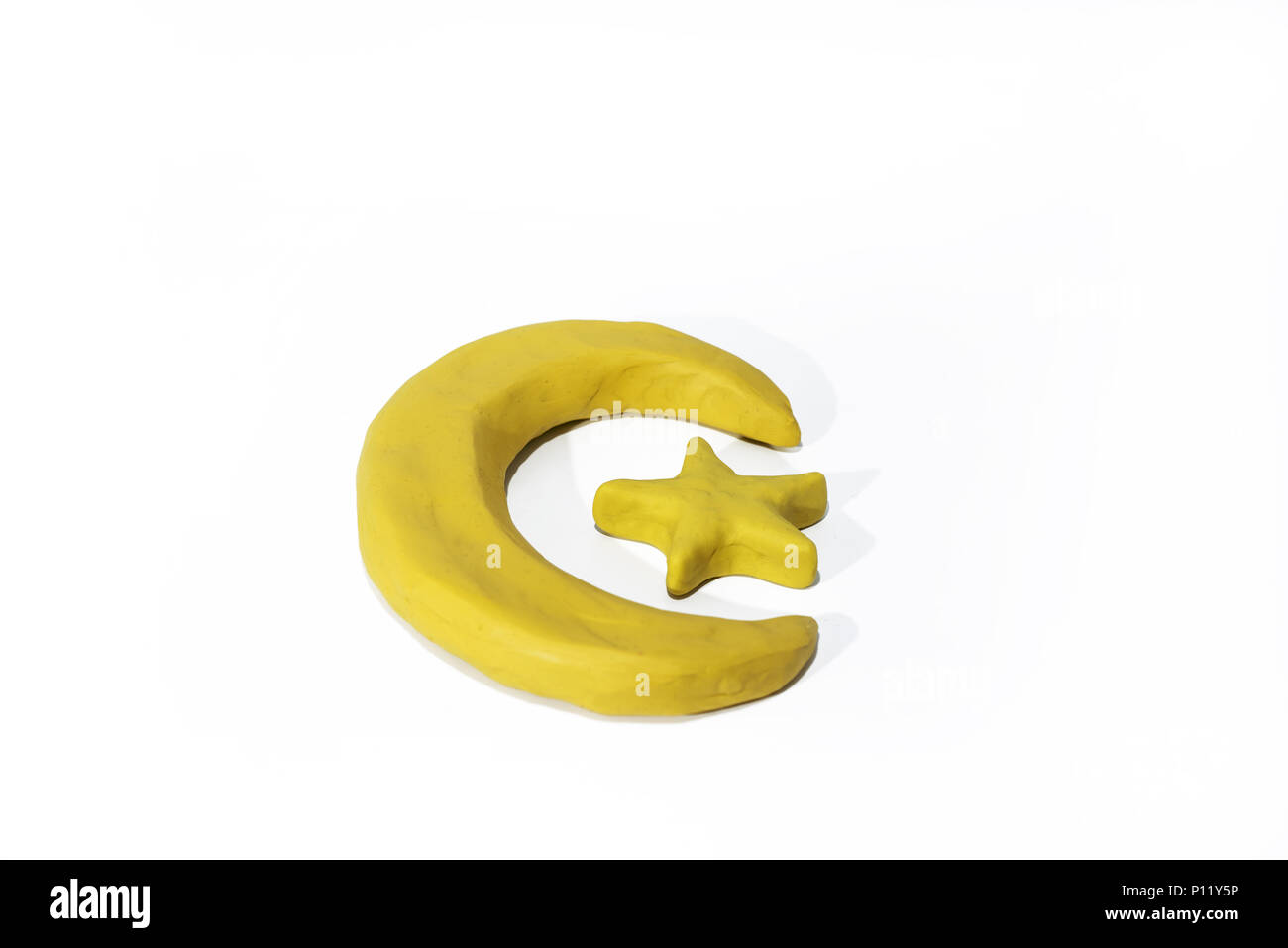 Symbols of Islam. Objects made from Play Clay. Abstract isolated photo ...