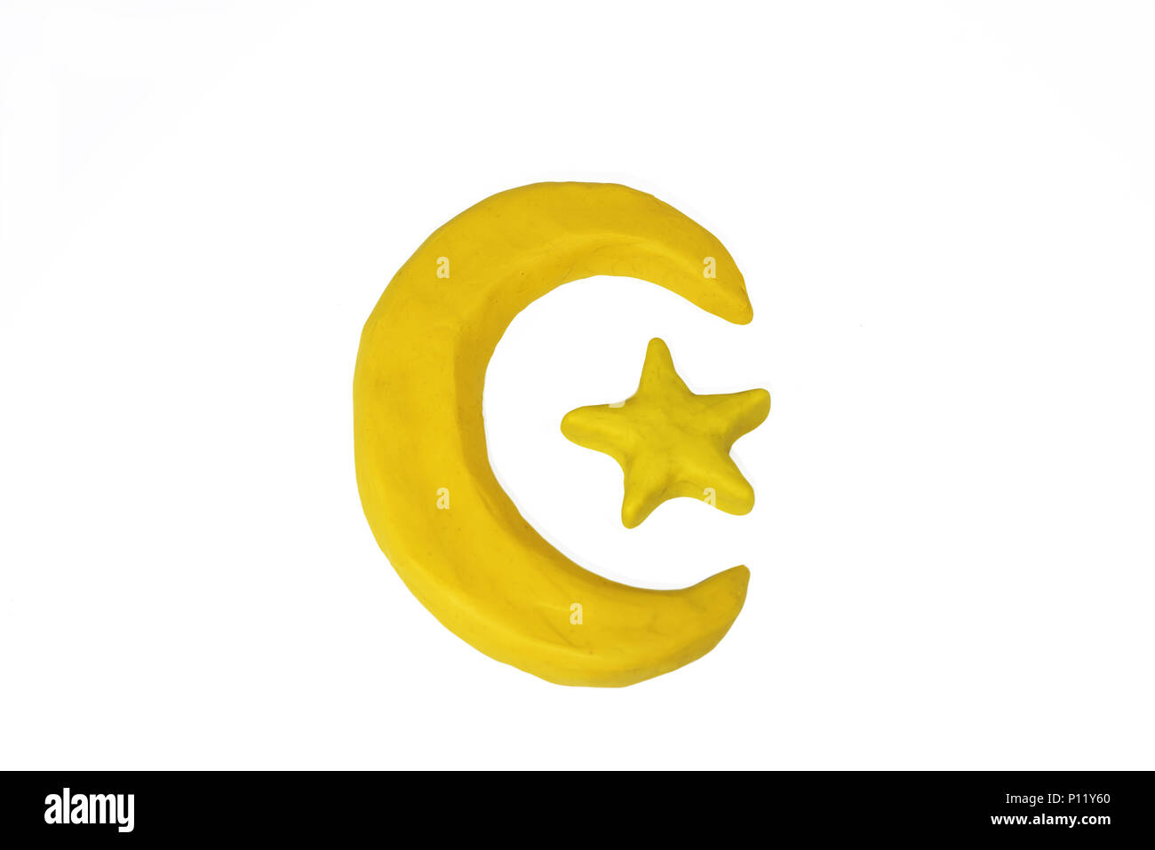 Symbols of Islam. Objects made from Play Clay. Abstract isolated photo ...