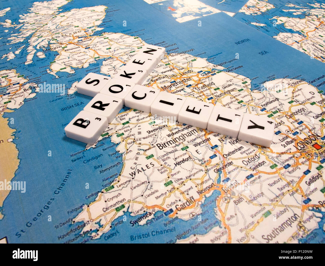 representation of broken society, a perceived or apparent general ...