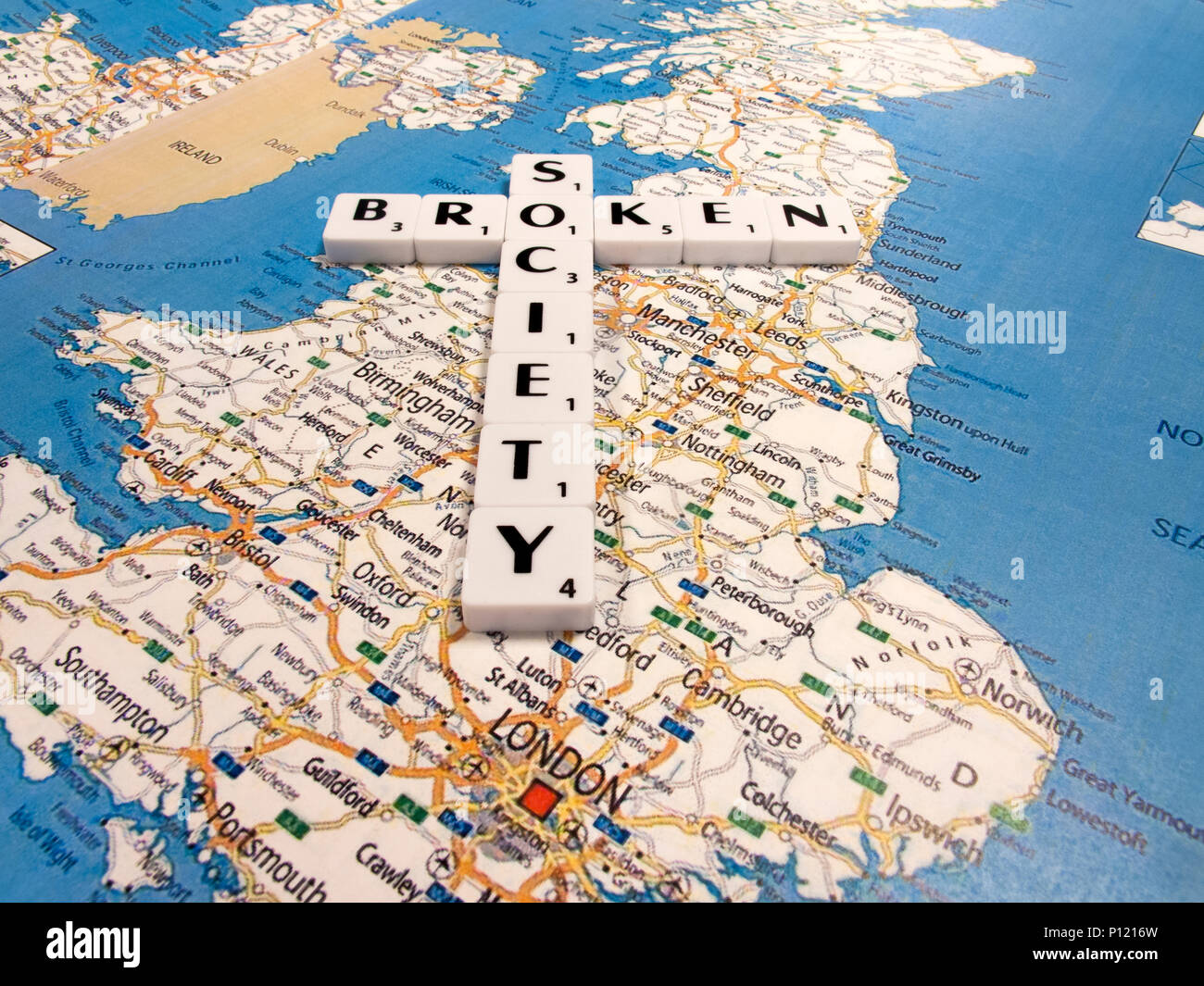 representation of broken society, a perceived or apparent general ...