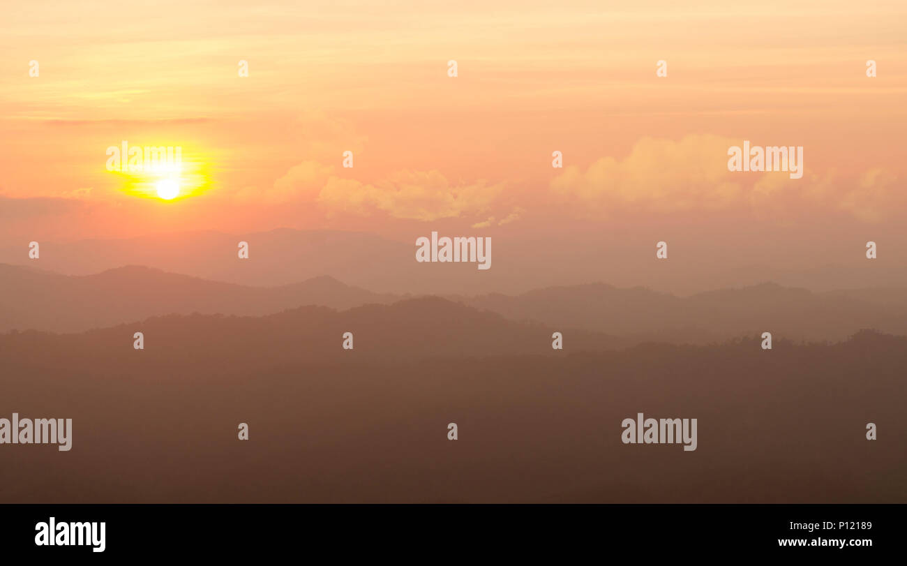 Sunset / sunrise with clouds, light rays and other atmospheric effect ...