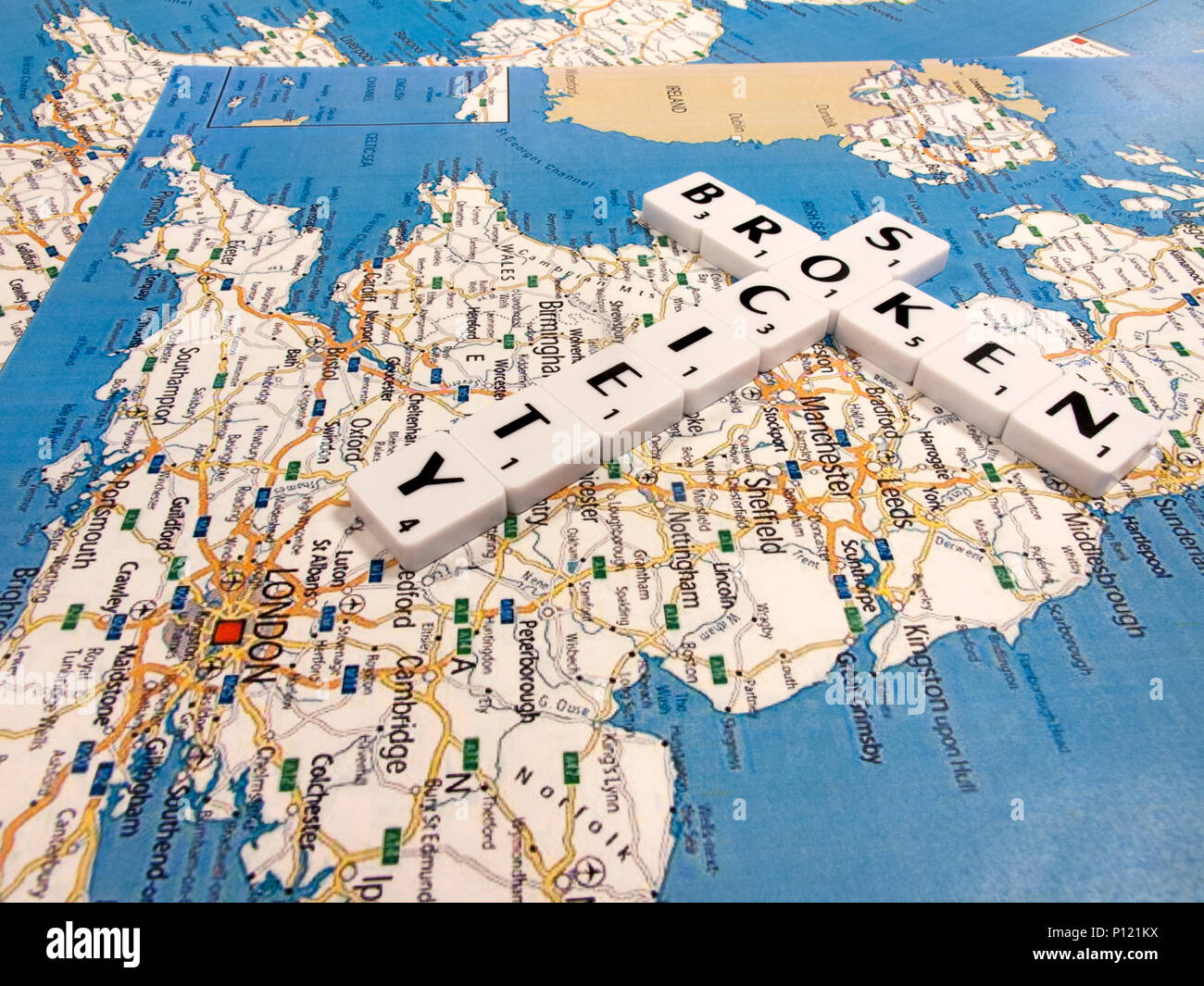 representation of broken society, a perceived or apparent general ...