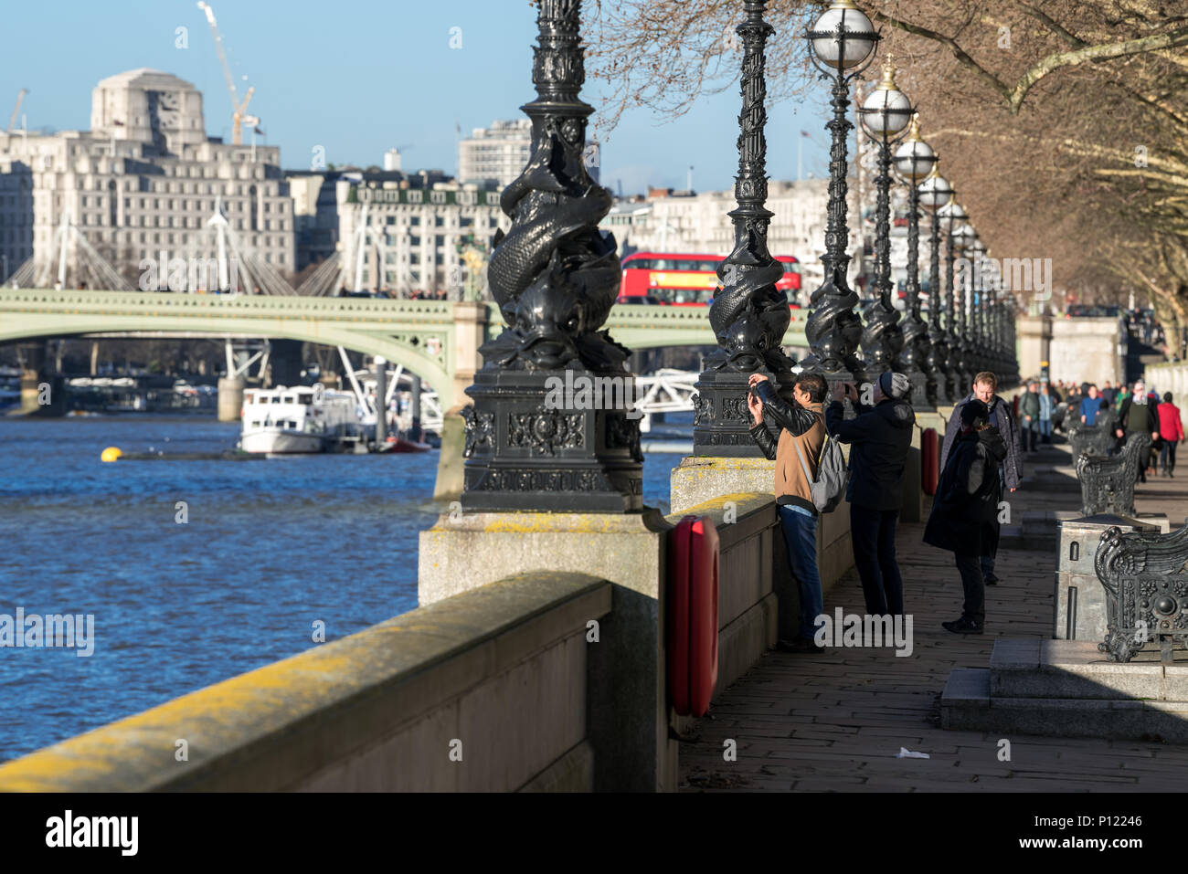 Albert Embankment, London Stock Photo - Alamy