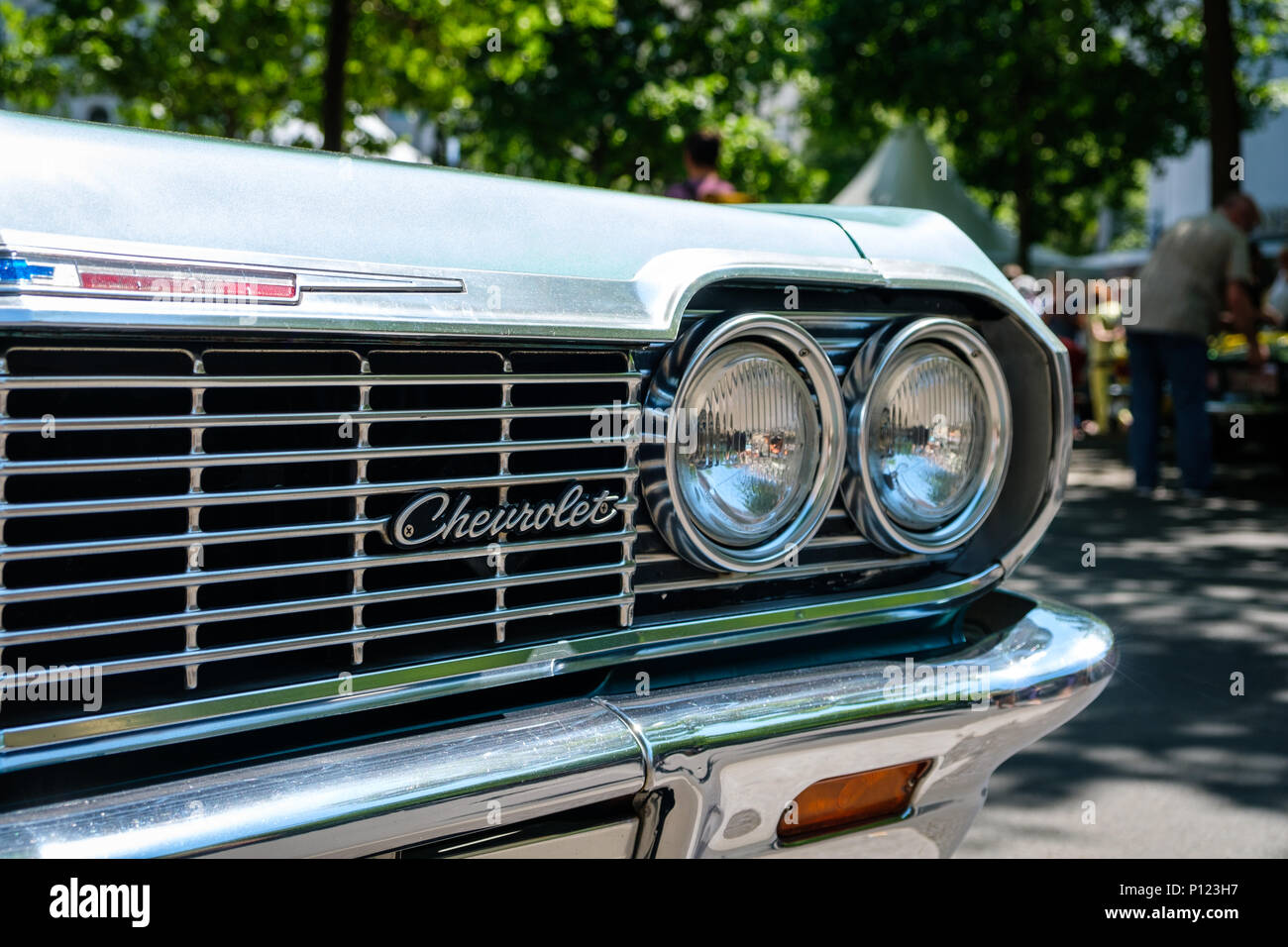 Berlin, Germany- june 09, 2018: CHEVROLET front car design detail and ...
