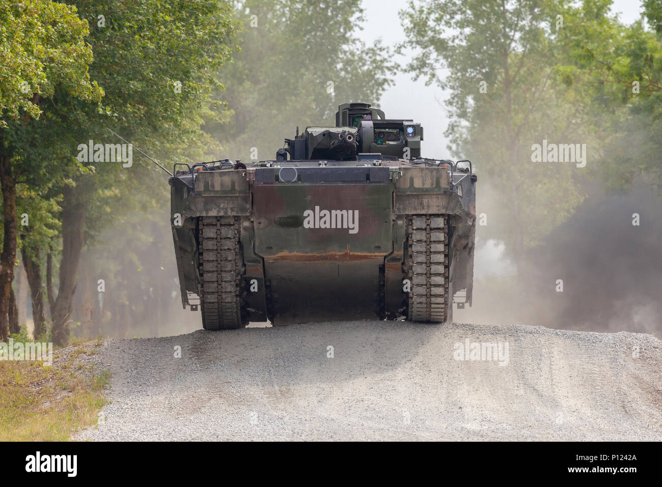 German infantry fighting vehicle drives on a street Stock Photo - Alamy