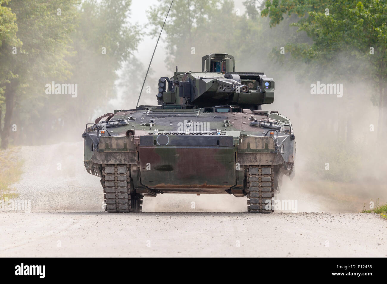 German infantry fighting vehicle drives on a street Stock Photo - Alamy