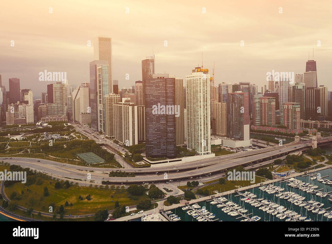 view of Chicago lake Stock Photo - Alamy