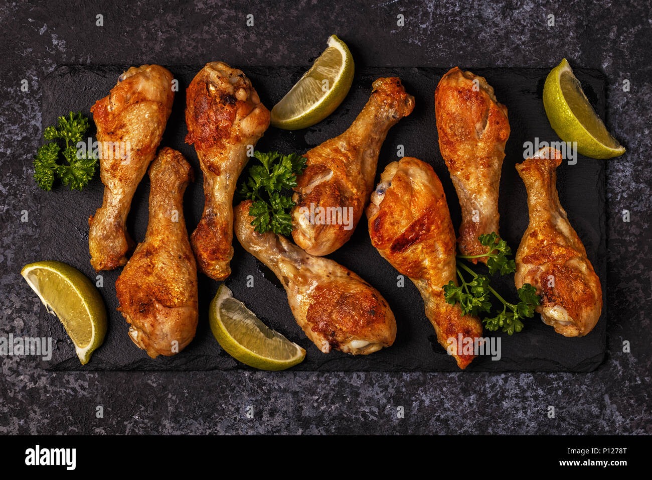Fried chicken legs top hi-res stock photography and images - Alamy