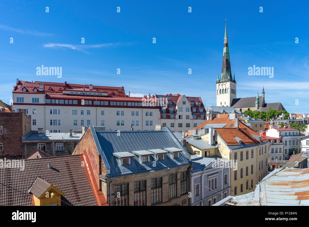 View on cityscape of historical old town of Tallinn Stock Photo - Alamy
