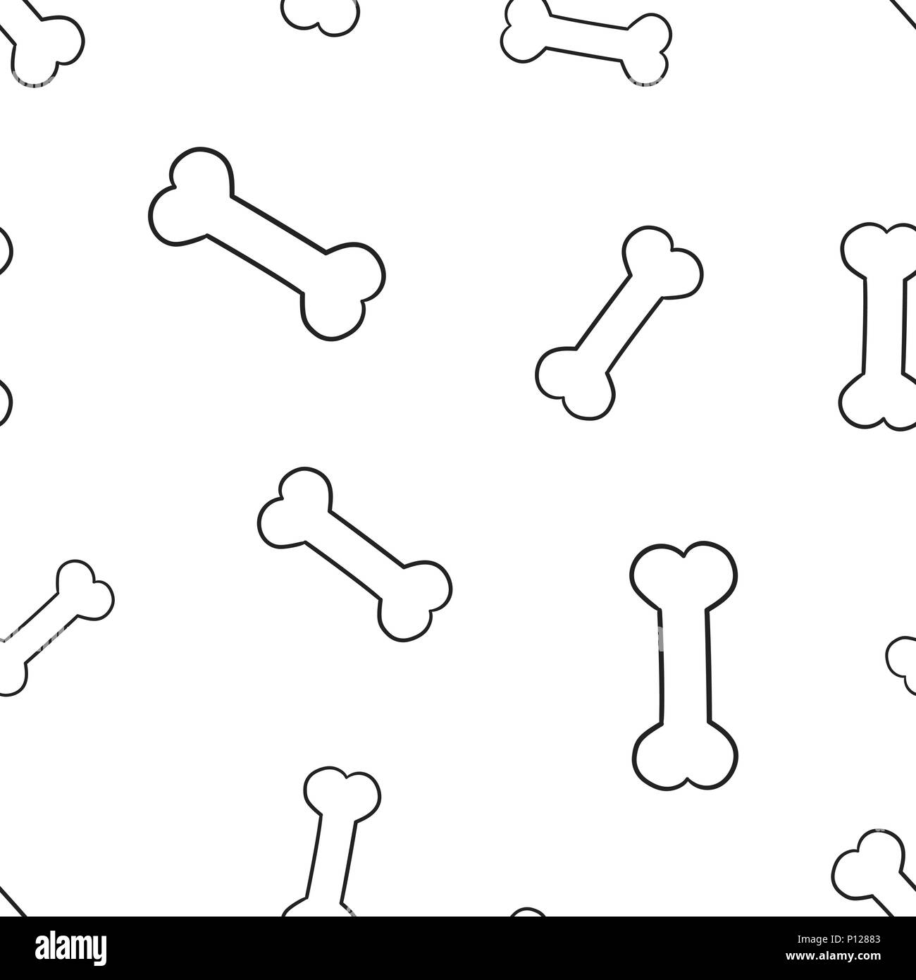 Dog bone toy icon seamless pattern background. Business concept vector ...