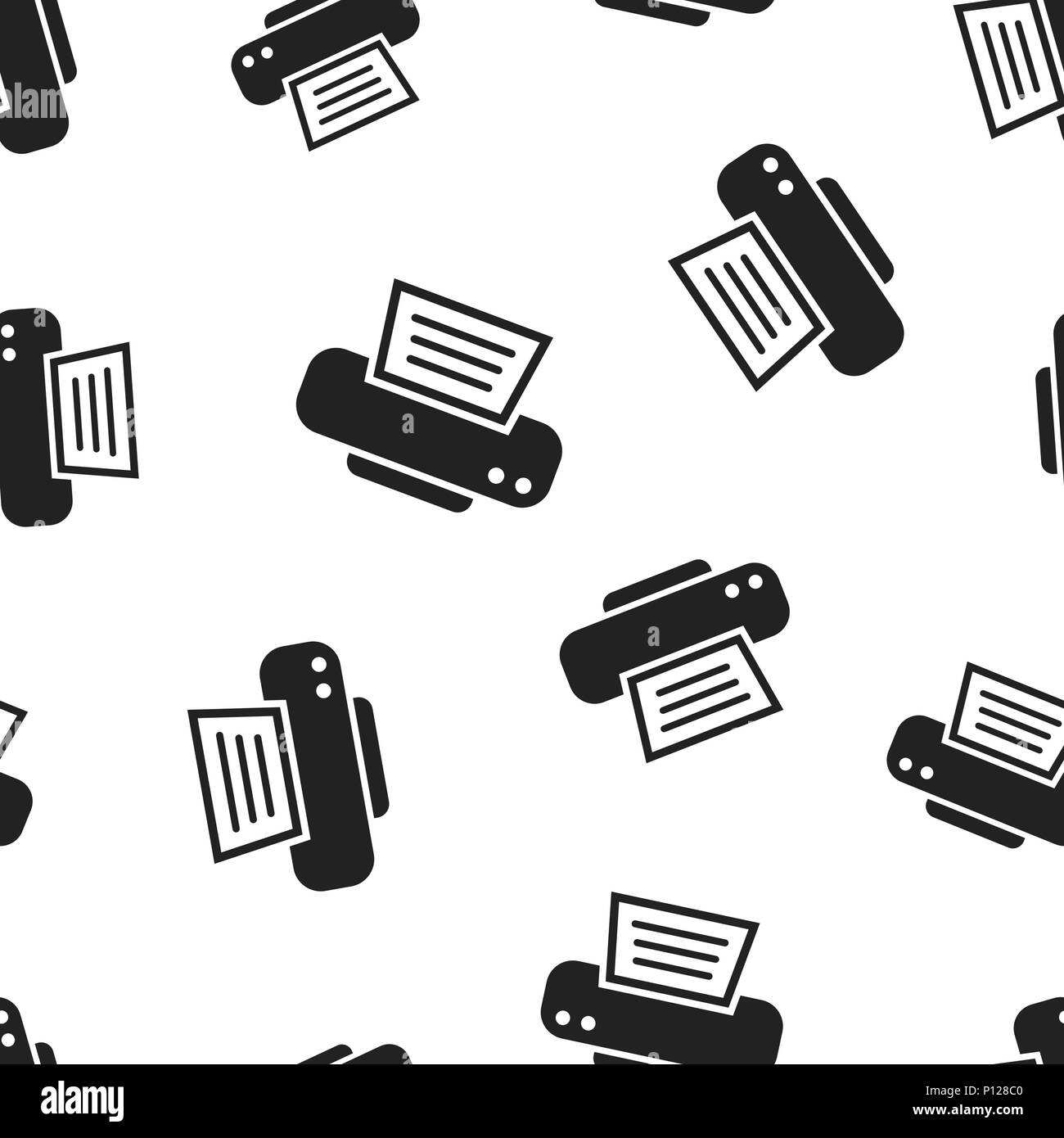 Printer icon seamless pattern background. Business concept vector ...