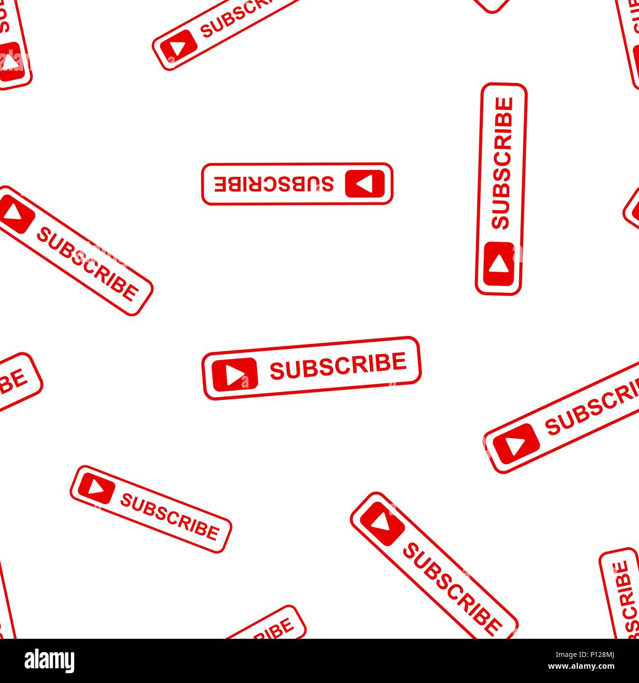 Subscribe button icon seamless pattern background. Business concept ...