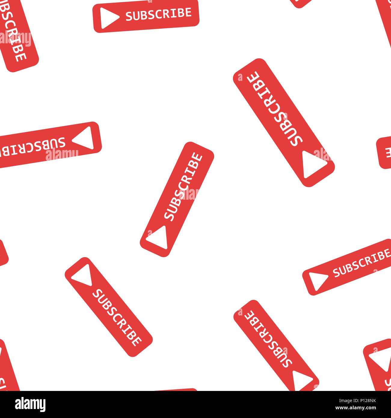 Subscribe button icon seamless pattern background. Business concept ...