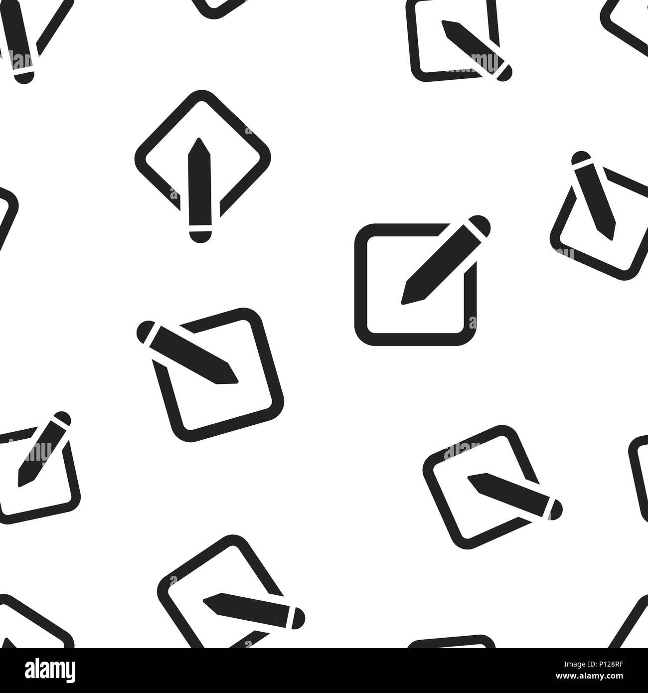 Notepad edit document with pencil icon seamless pattern background ...