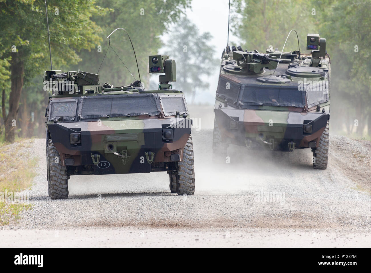German light armoured reconnaissance vehicle drives on a road Stock ...