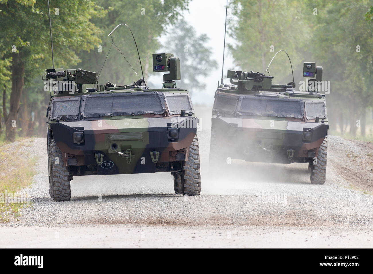 German light armoured reconnaissance vehicle drives on a road Stock Photo - Alamy