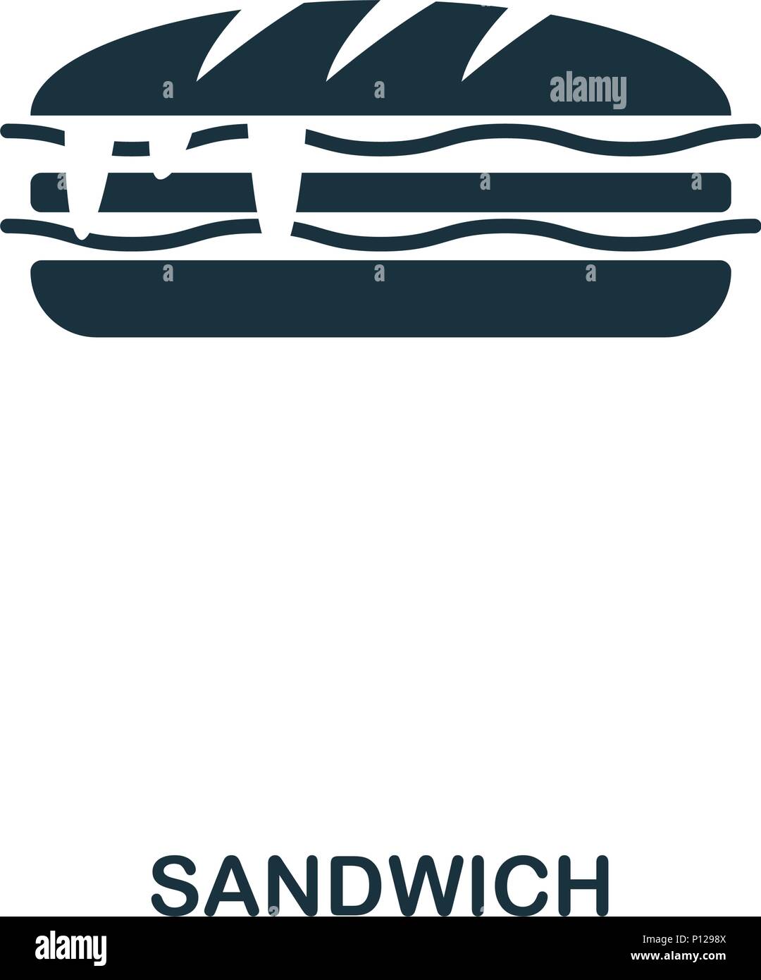 Sandwich icon. Mobile apps, printing and more usage. Simple element ...