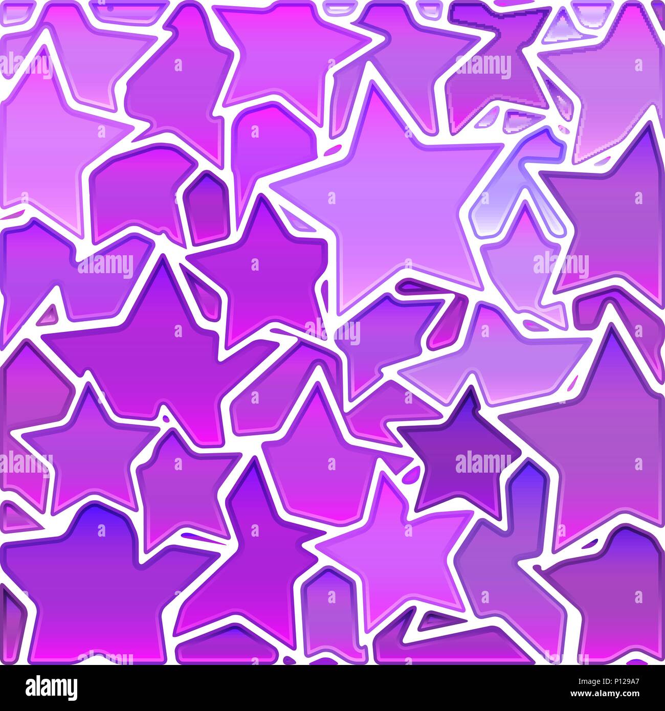 abstract vector stained-glass mosaic background - violet stars Stock ...