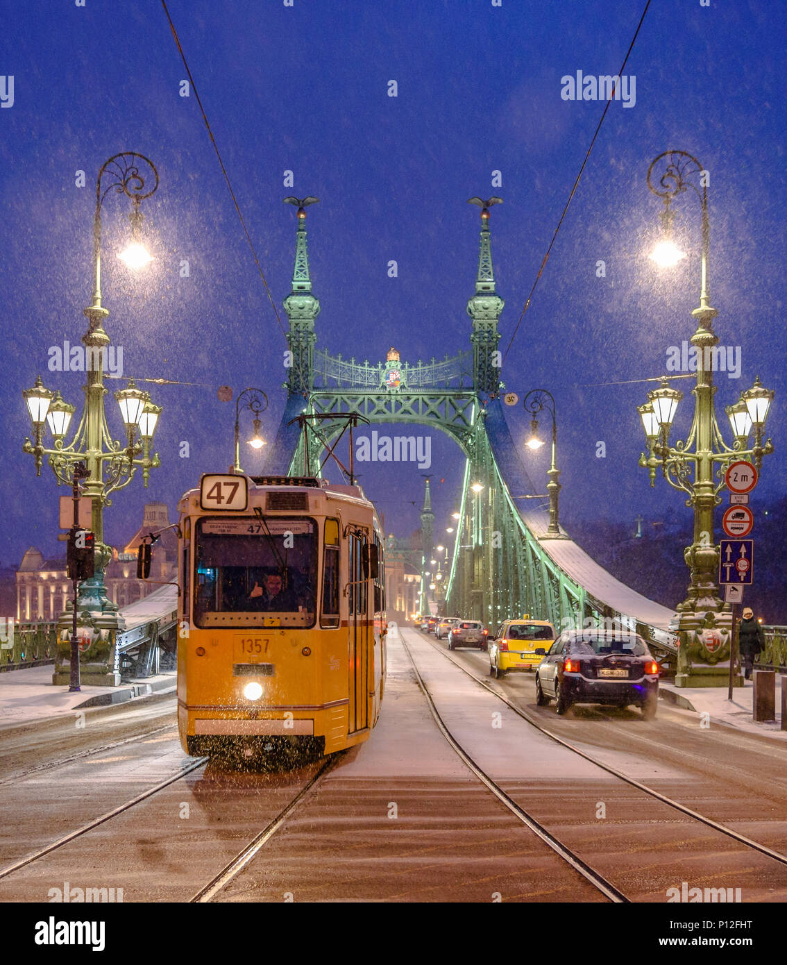 Tram winter snow hi-res stock photography and images - Alamy