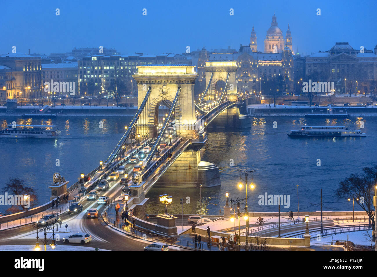 Budapest winter snow river hi-res stock photography and images - Alamy