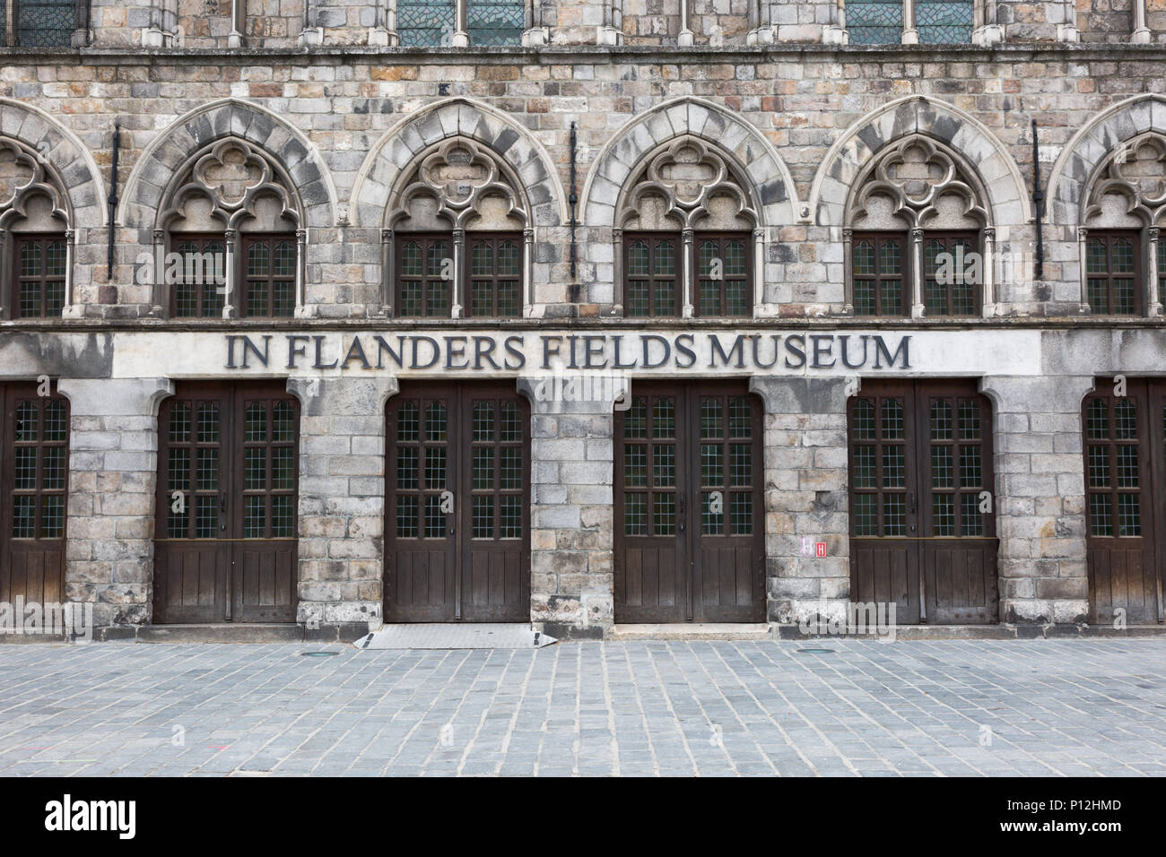 In Flanders Fields Museum, the Cloth Hall, Ypres, Belgium Stock Photo ...