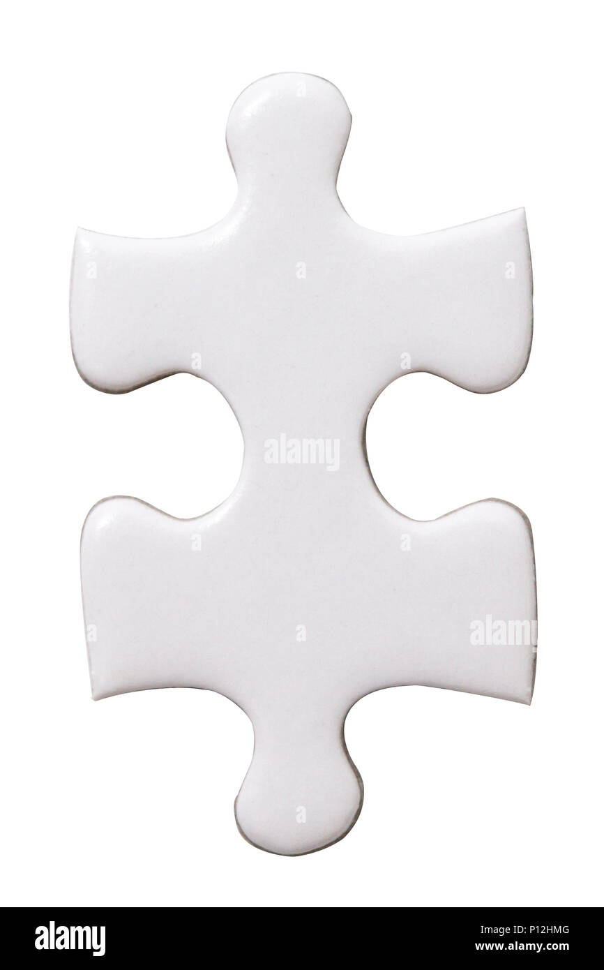 a white jigsaw puzzle piece Stock Photo - Alamy