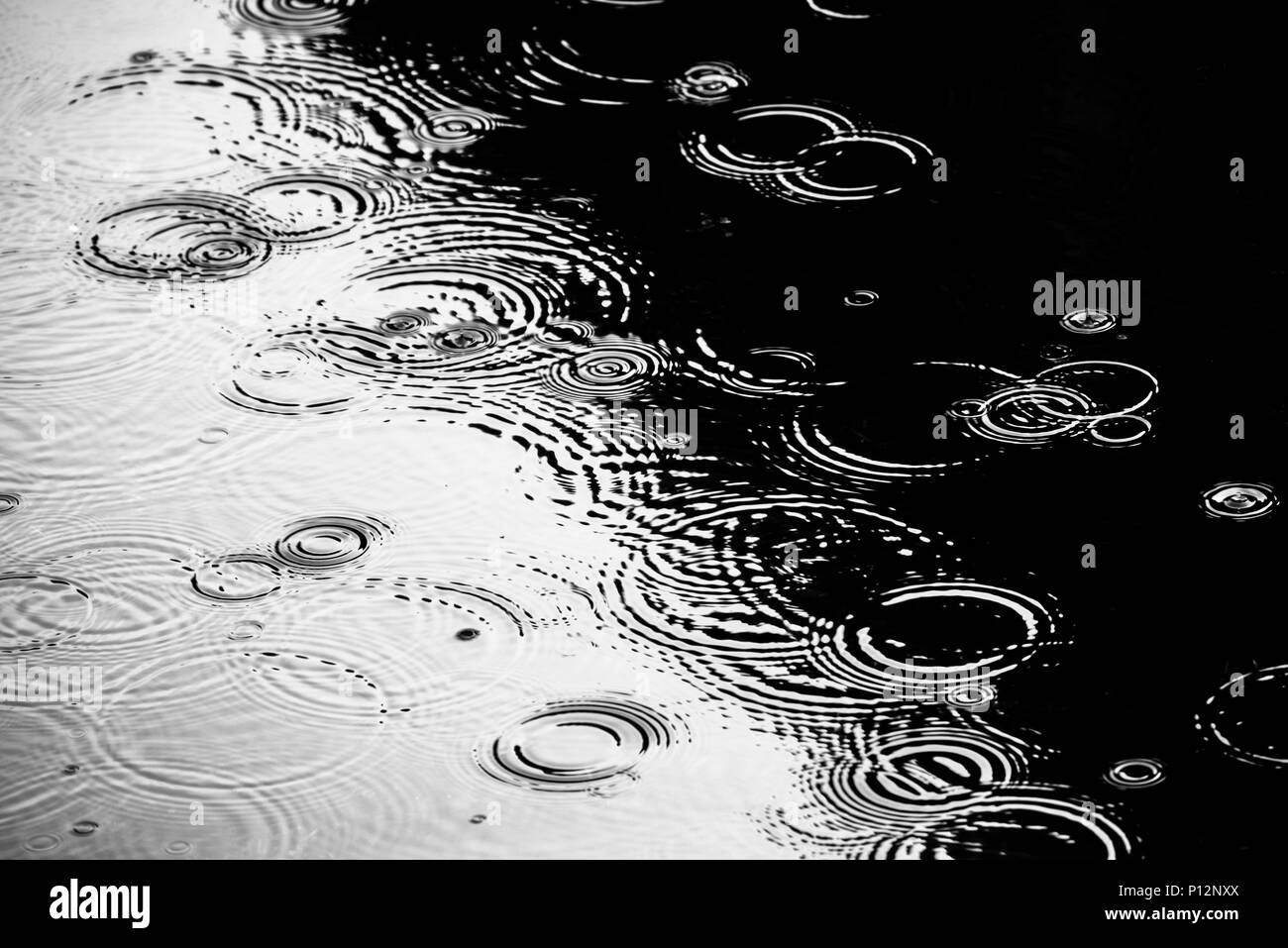 Puddle raindrops hi-res stock photography and images - Alamy