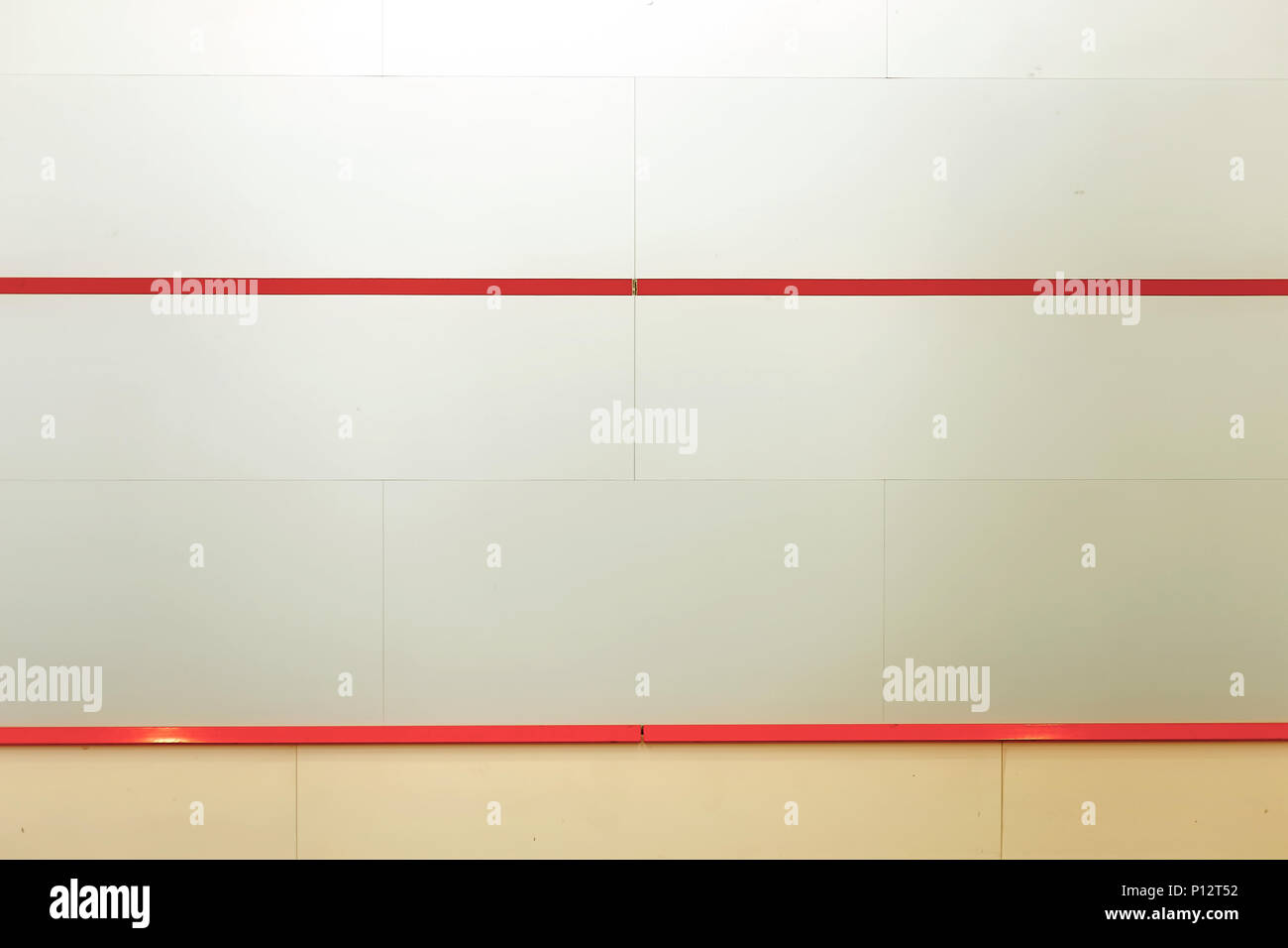 International squash court. Detail on squash wall Stock Photo - Alamy