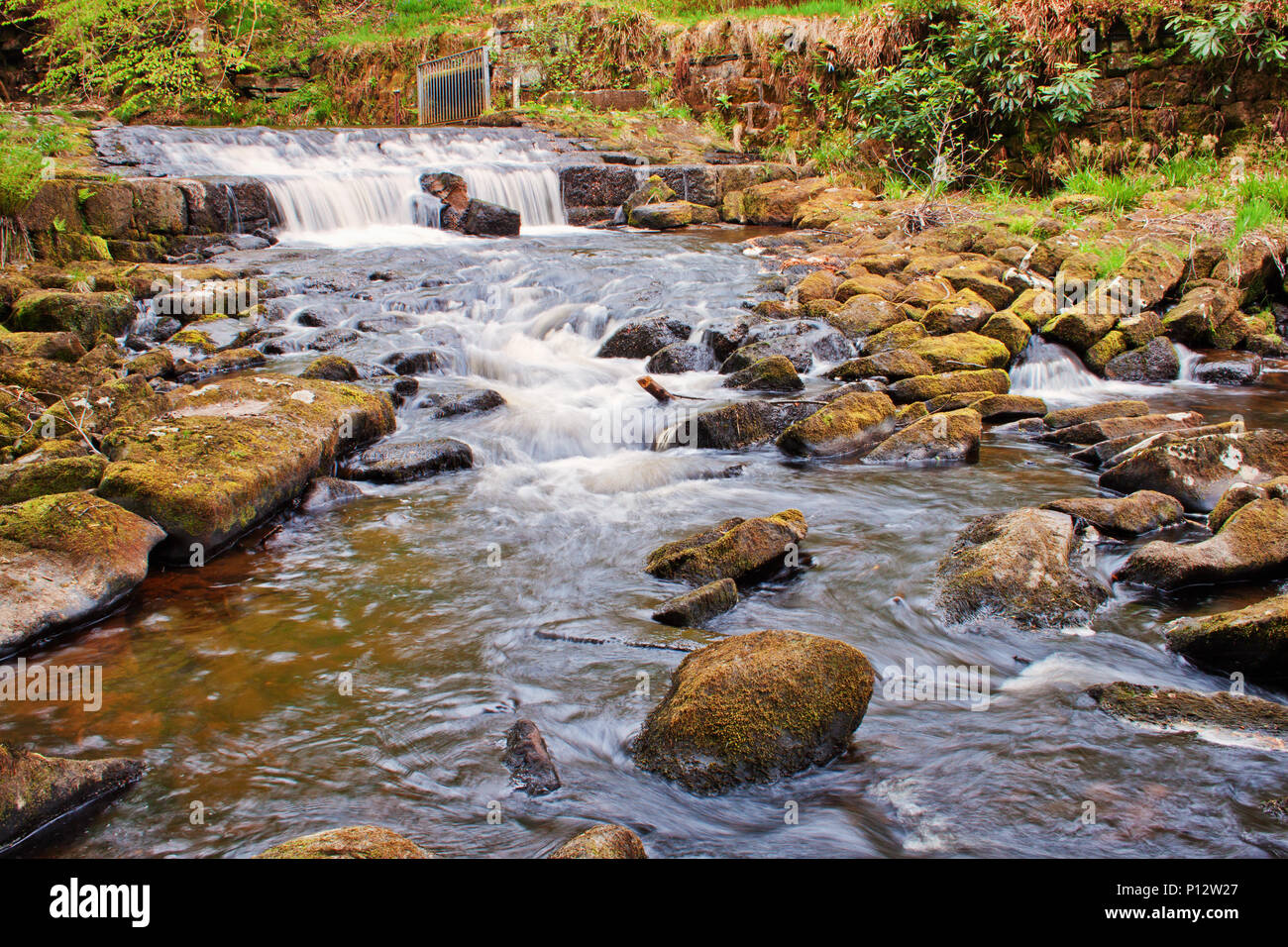 The upper section of Hebden Beck, Hebden Bridge, Yorkshire Stock Photo ...