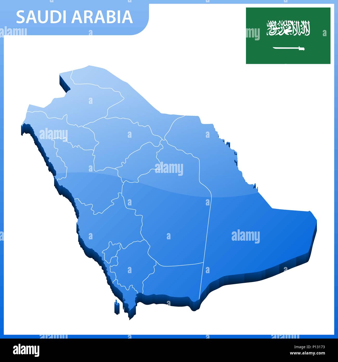 Vectors 3d map saudi arabia hi-res stock photography and images - Alamy