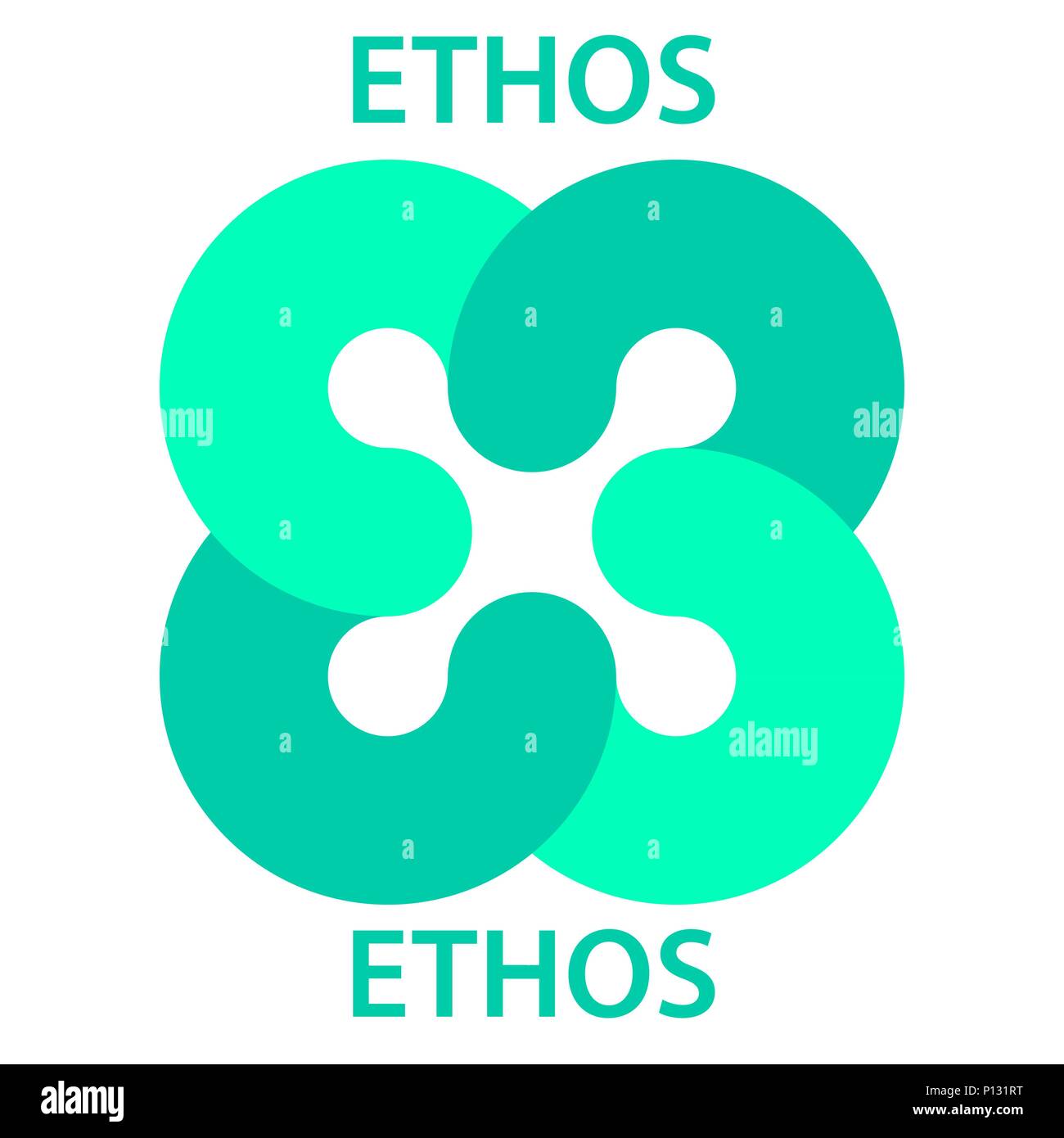 Ethos Coin cryptocurrency blockchain icon. Virtual electronic, internet ...