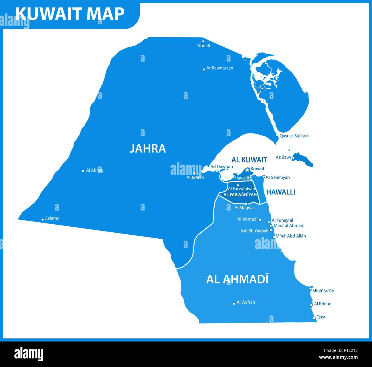 Capital Of Kuwait Map