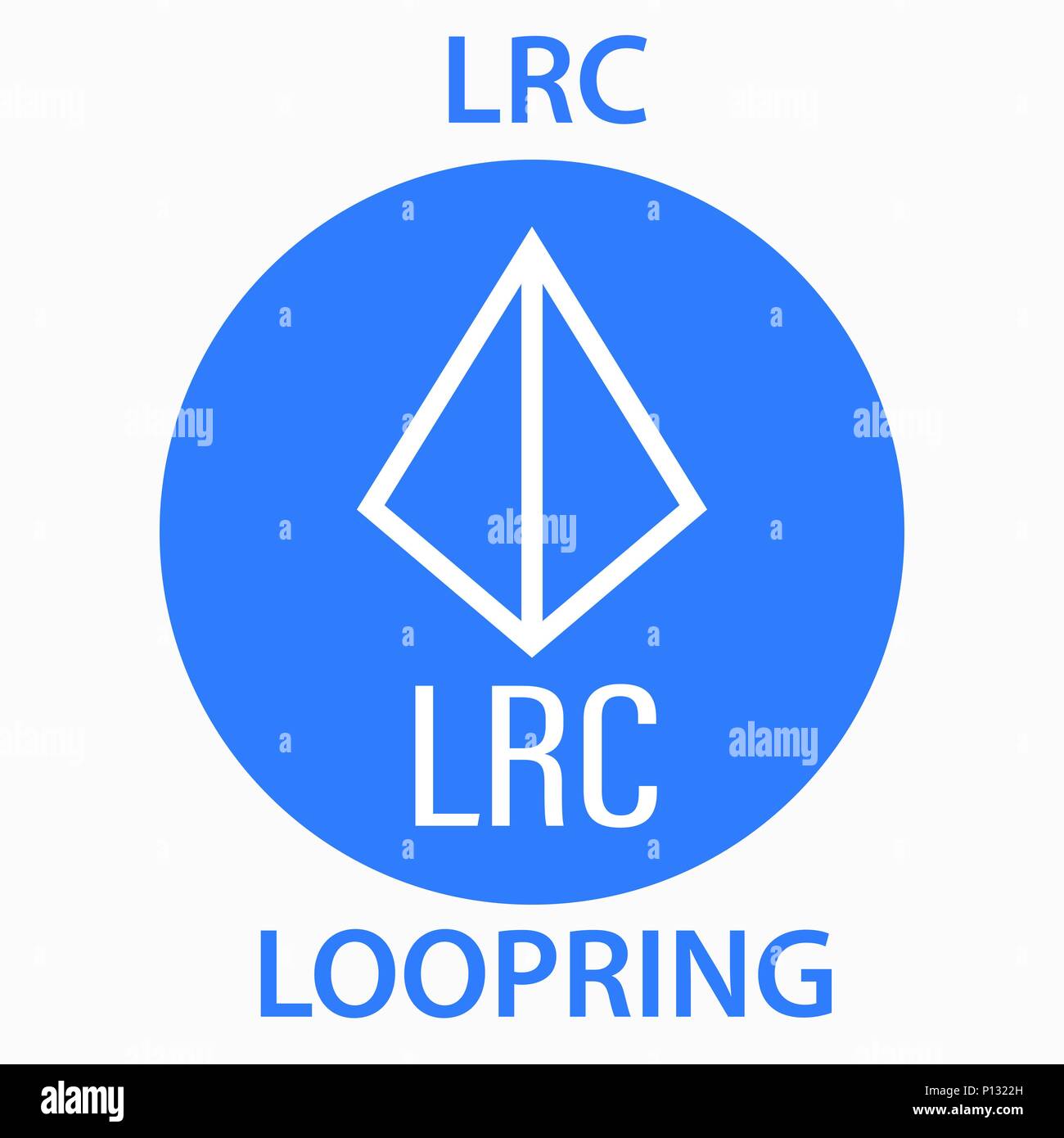 Loopring Coin cryptocurrency blockchain icon. Virtual electronic ...