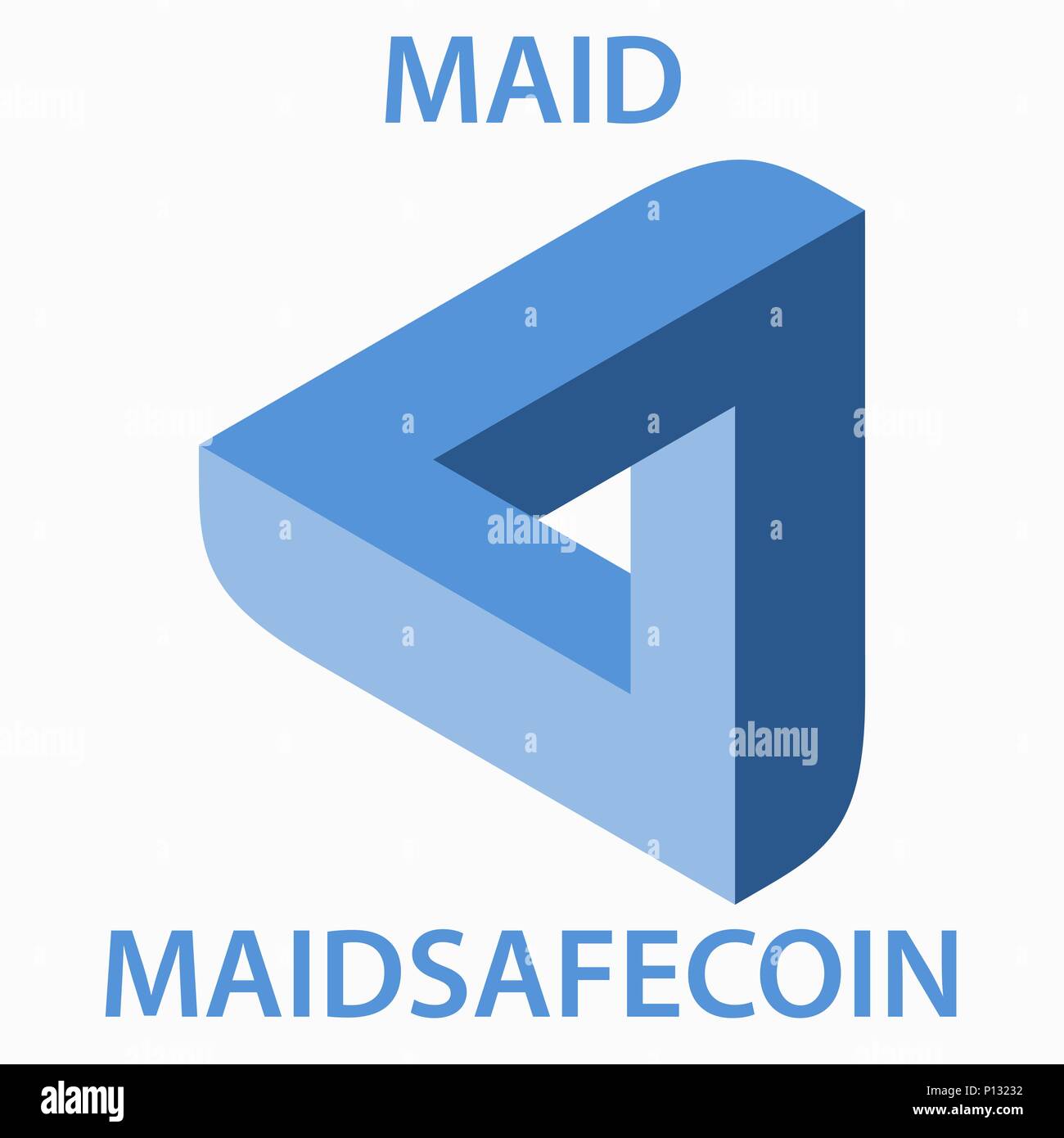 Maid Safe Coin cryptocurrency blockchain icon. Virtual electronic ...