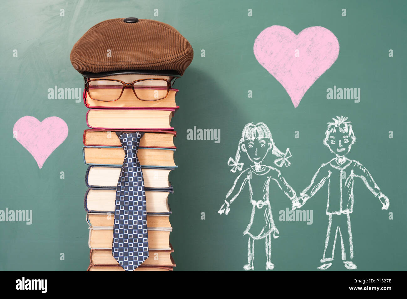 I love my Teacher, funny school education concept Stock Photo - Alamy
