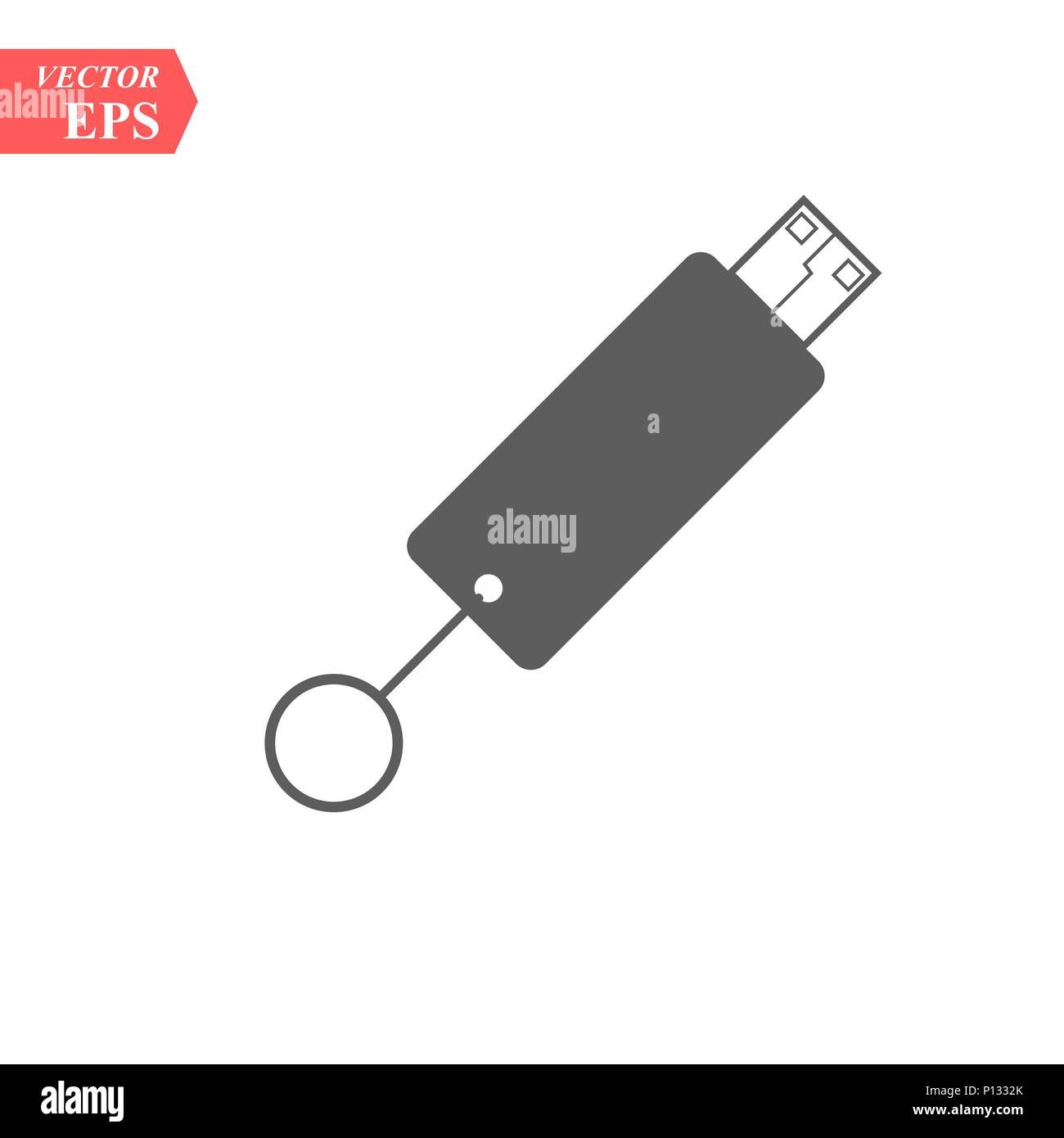 Vector usb flash drive icon eps 10 white background Stock Vector Image ...