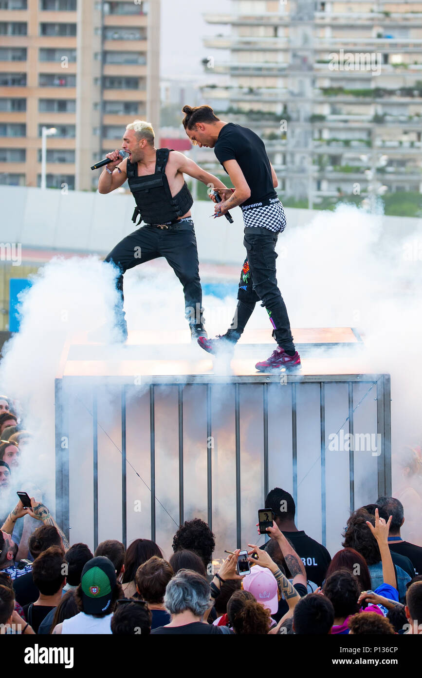 BARCELONA - MAY 30: Yung Beef (trap band) perform in concert at ...