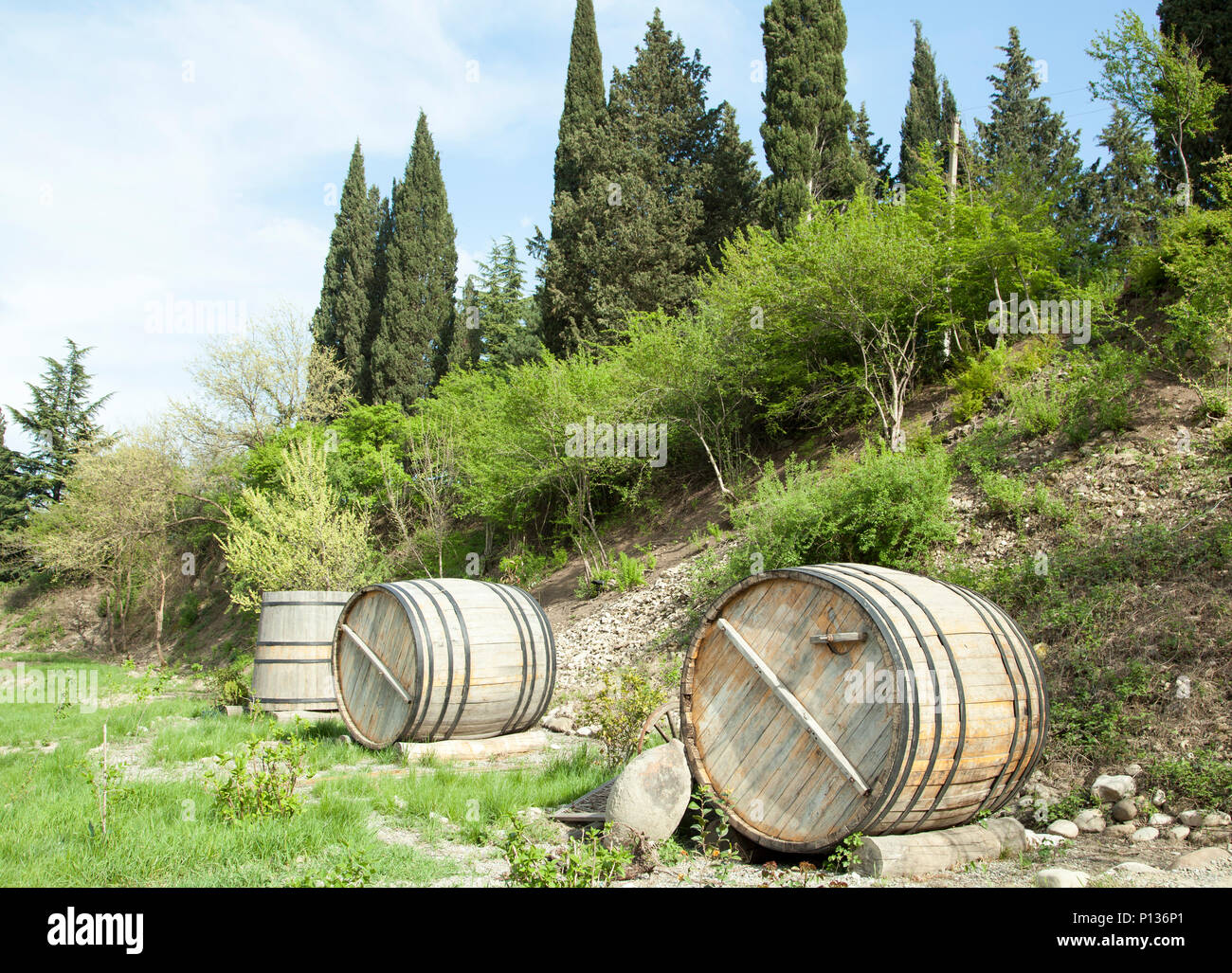 Traditional wooden barrels hi-res stock photography and images - Alamy