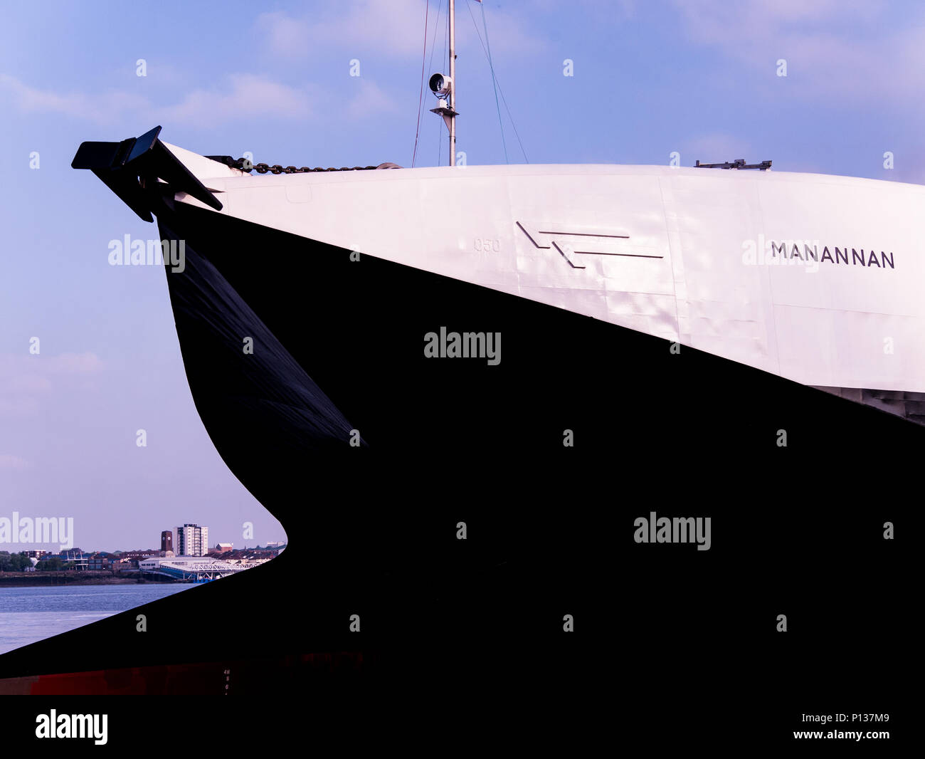 Isle of Man Steam Packet Company catamaran ferry Manannan Stock Photo ...