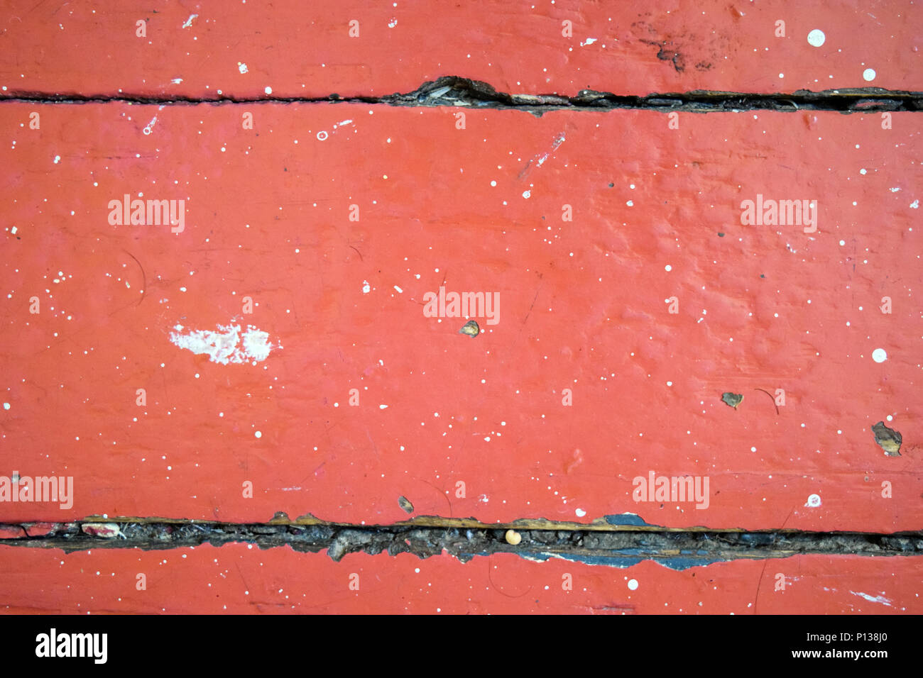 Old bright red wood floor texture for background Stock Photo - Alamy