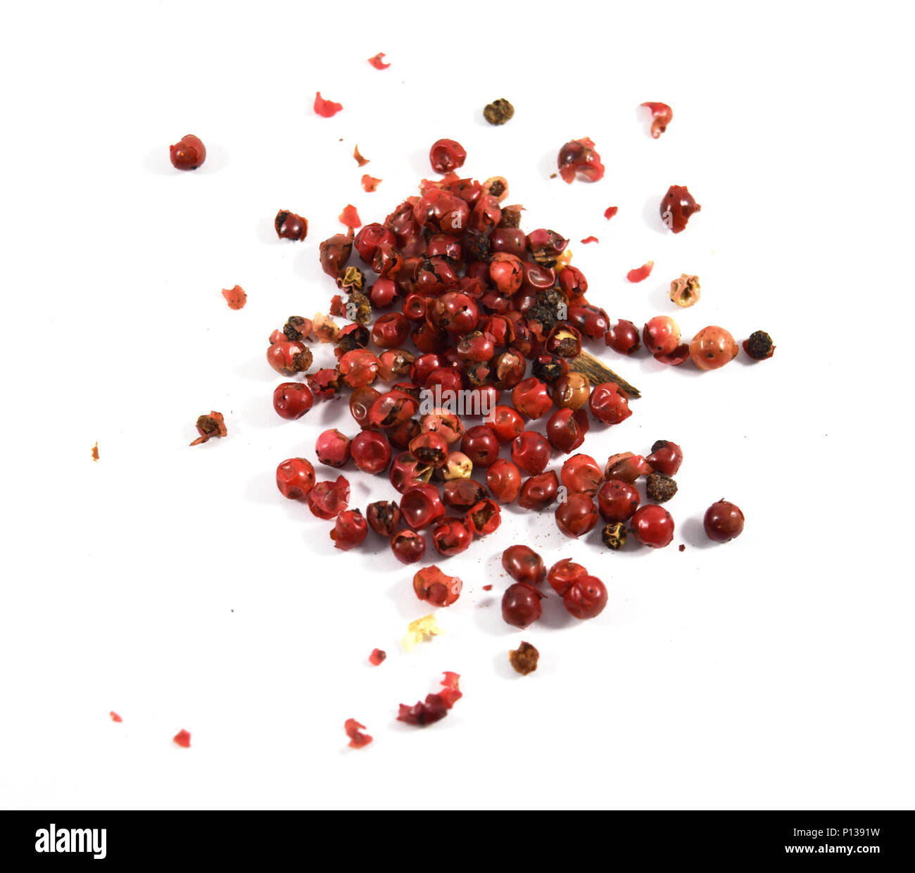 Pink peppercorns from the Schinus molle (Peruvian pepper tree ...