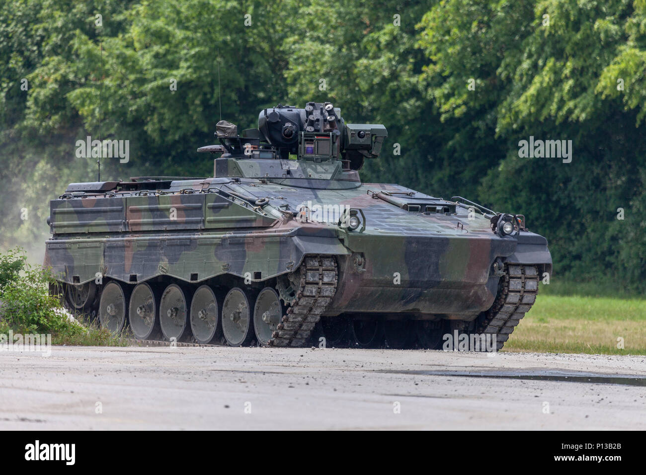 German infantry fighting vehicle drives on a road Stock Photo - Alamy