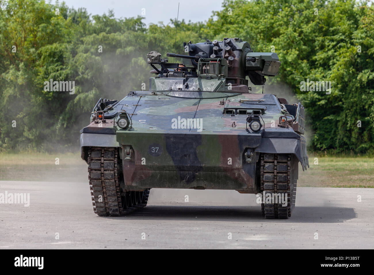 German infantry fighting vehicle drives on a road Stock Photo - Alamy